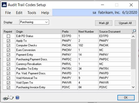Gp Audit Trail Codes Setup Dynamics Gp Support In Pa Cssi Technologies Llc