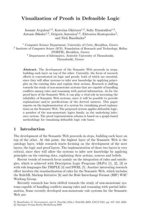 Pdf Visualization Of Proofs In Defeasible Logic