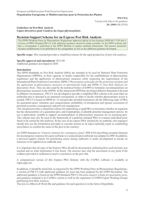 Pdf Decision Support Scheme For An Express Pest Risk Analysis€¦ · Decision Support Scheme For