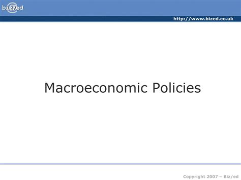 Macro Economic Policy Ppt