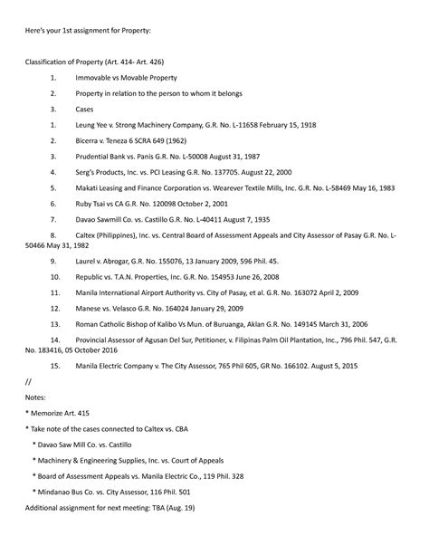 Assignment Prop 1 Notes Heres Your 1st Assignment For Property