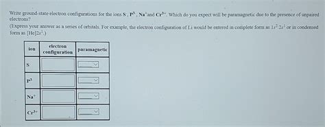 Solved Using SPECTROSCOPIC Notation Write The Complete El Chegg