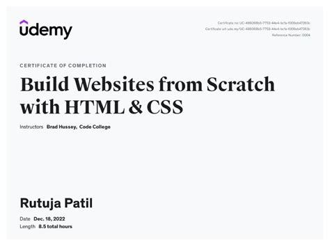 rutuja patil on linkedin html css webdevelopment udemycoursecompleted