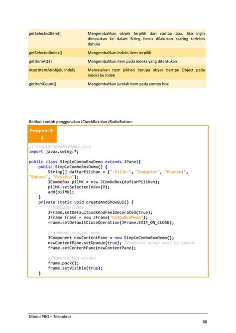 Modul Pbo Bab 09 Swing Pdf