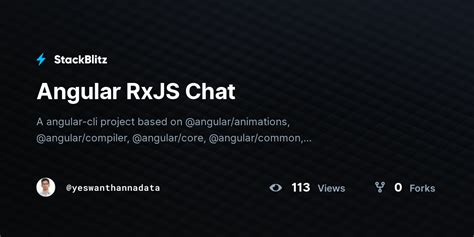 Angular Rxjs Chat Stackblitz