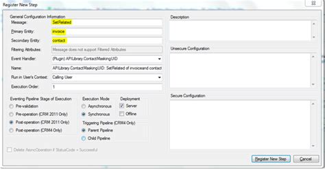 bhoopathi goud k ms crm secondary entity in plugin registration