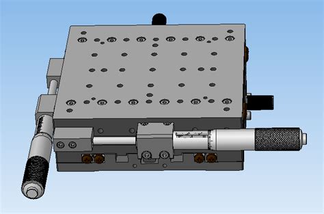 通过微螺丝沿xy轴手动移动平台step模型图纸下载 懒石网