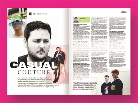 Interview Magazine Layout