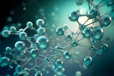 Abstract Molecular Structure Atoms Connected By Bonds Science Chemistry Stock Image Image