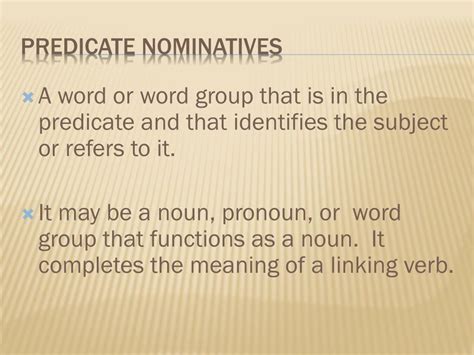PPT Predicate Adjectives Predicate Nominatives PowerPoint Presentation ID 1560455