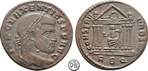 Maxentius Follis N Chr Rom Tempel Der Roma Gutes