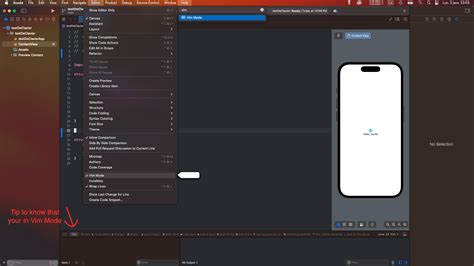 Vim Key Binding Commands Code In Xcode