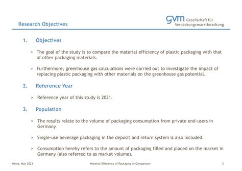 Material Efficiency Of Packaging In Comparison Pdf