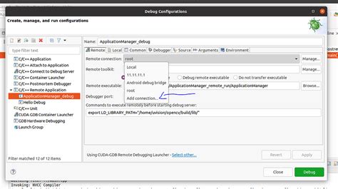 Cuda Gdb Remote Debugging Add Connection Exception Nsight Eclipse