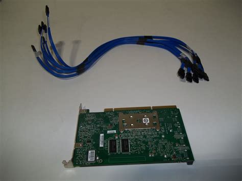 LSI MegaRAID 8 Port RAID Controller PCI X 6 SATA Cables Battery MR SATA 300 8X EBay