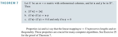 Solved 2 A Suppose That U Is An Orthogonal Matrix Use