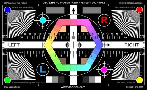 3d Test And Alignment Chart For Filmmakers