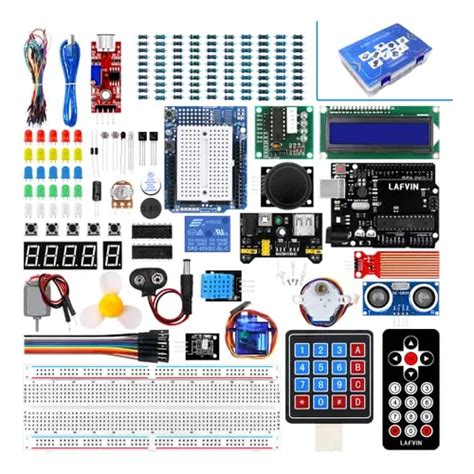 Súper Kit De Inicio Lafvin Uno Project Para Arduino Uno R3 Mega2560 Mega328 Nano Con Tutorial