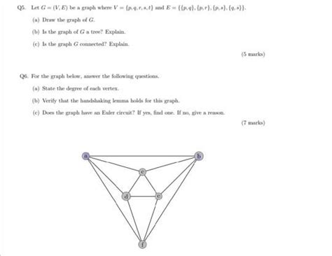 Solved Q5 Let G V E Be A Graph Where V A4 Und Chegg