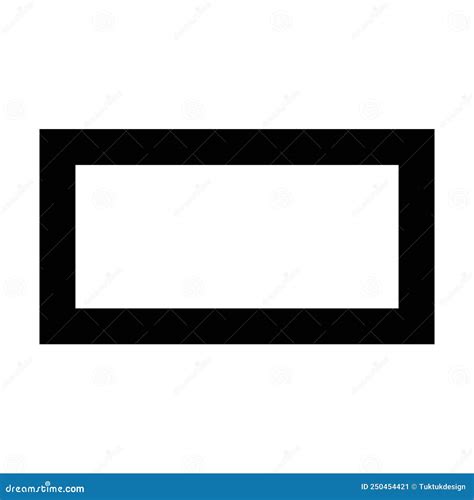 Rectangle Shape Icon Vector Outline Stroke Symbol For Creative Graphic Design Ui Element In A