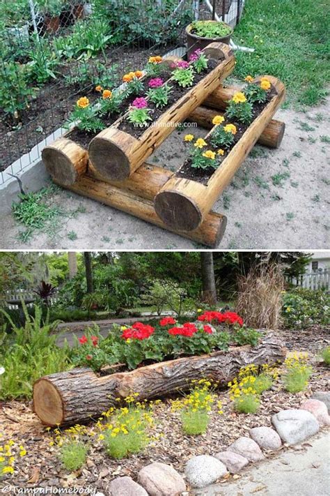 DIY Tree Log Ideas For Your Garden