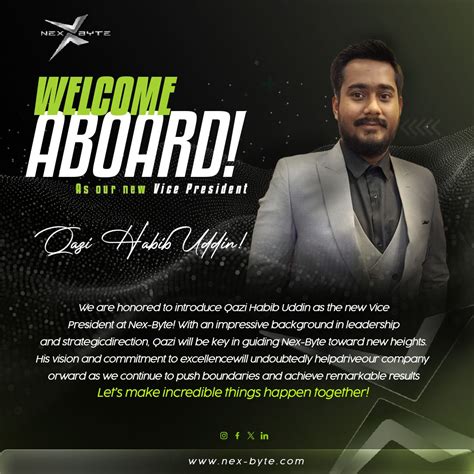 Welcometotheteam Vicepresident Leadership Nexbyte Strategicgrowth Nex Byte