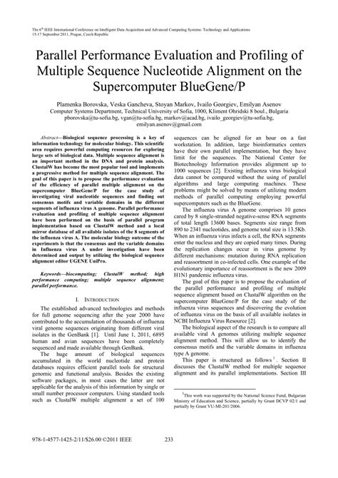 Pdf Parallel Performance Evaluation And Profiling Of Multiple