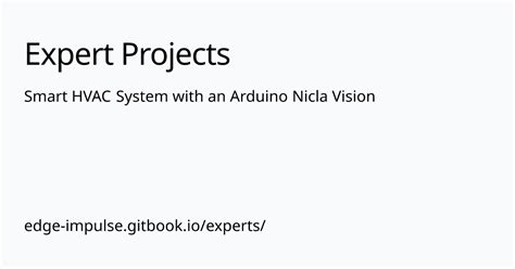 Smart Hvac System With An Arduino Nicla Vision Expert Projects