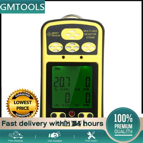 Gmtools Smart Sensor St8990 Multi Gas Monitor ชาร์จใหม่ได้ 4 In 1 O₂