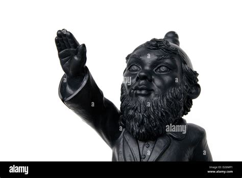 nuernberg germany garden gnome with the hitler salute from ottmar