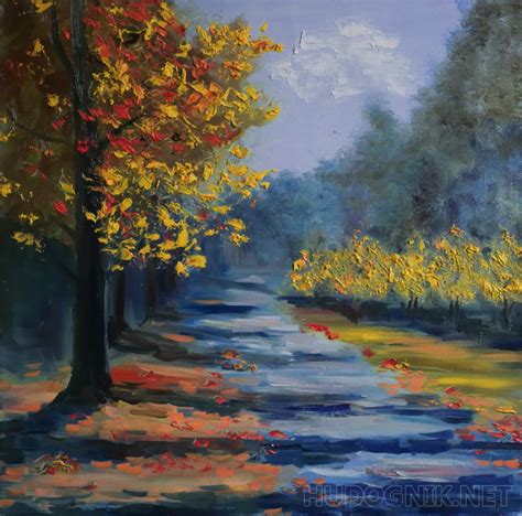 Картина Осенний парк. Размеры: 50x50, Год: 2015, Цена: 25000 рублей ...
