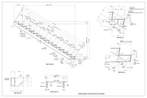 Stair Shop Drawings Freedom Steel Steel Detailing Drafting