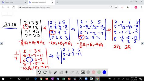 solved evaluate the following determinant using row operations to simplify the calculation 5