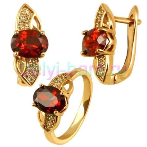 Бижутерия комплект Гранат купить в интернет магазине Белый Барс Бижутерия Гранат Ювелирная