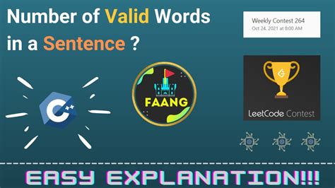 Number Of Valid Words In A Sentence Wc 264 C Youtube