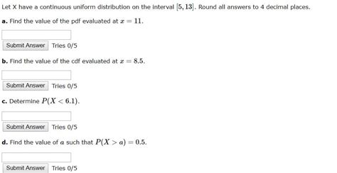 Solved Let X Have A Continuous Uniform Distribution On The
