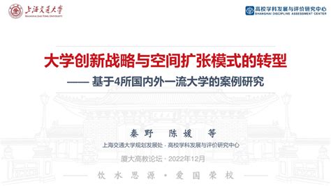 Pdf 大学创新战略与空间扩张模式的转型 University Innovation Strategy And Expansion