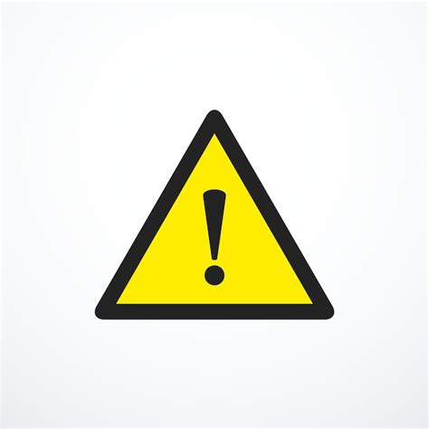 Premium Vector Triangle Exclamation Mark Warning Icon Vector Illustration