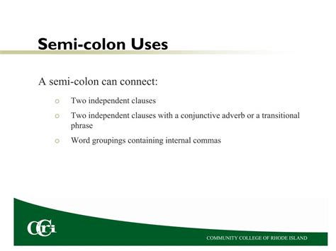 PPT Semi Colons PowerPoint Presentation Free Download ID