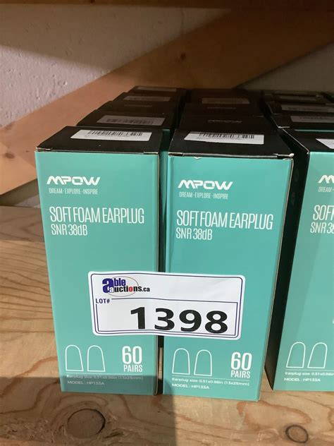 10 New Mpow Soft Foam Earplugs 60 Pairs Per Box Able Auctions