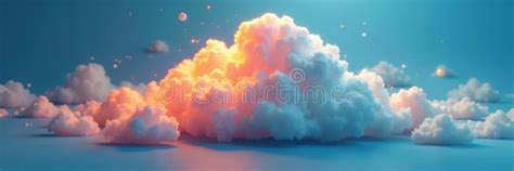 Organized Cloud Files In Folders Digital Workspace Management Productivity Stock