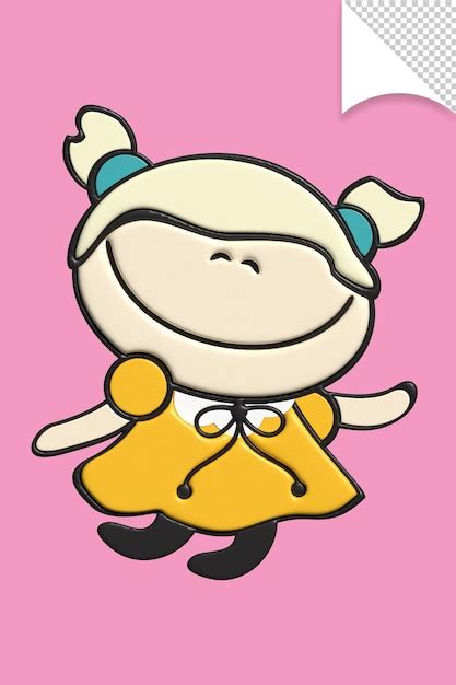 Premium Psd A Girl In A Yellow Dress Is Wearing A Yellow Dress That Says