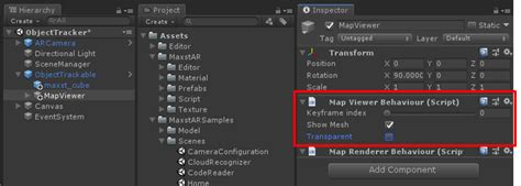 Documentation Unity Examples Object Fusion Tracker ㅣ Maxst