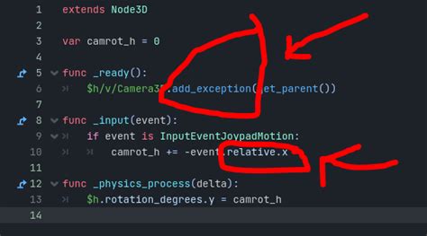 what is the alternative to event relative and add exception in godot 4