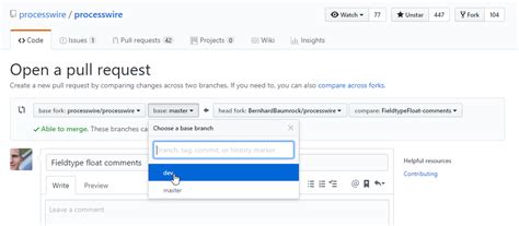 how to submit pull requests to the processwire core tutorials processwire support forums
