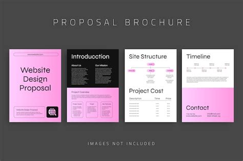 free vector website design proposal template design