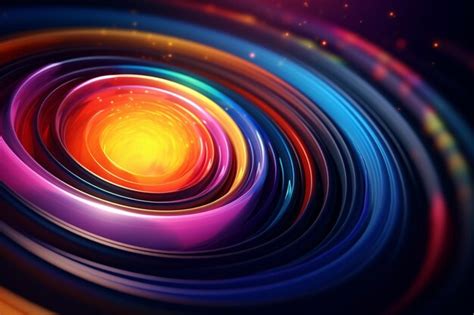 Premium Ai Image Mesmerizing Concentric Circles Of Vibrant Colors O