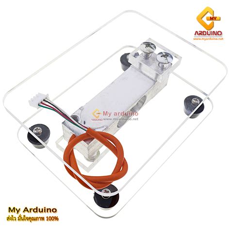 ชุดเซ็นเซอร์วัดน้ำหนัก สี่เหลี่ยม Load Cell Arduino Load Cell 10kg Base Kit ขาย Arduino