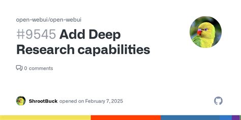 Add Deep Research Capabilities Issue 9545 Open Webui Open Webui GitHub