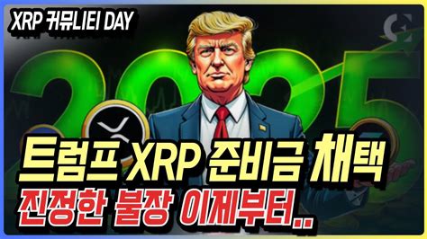 트럼프 Xrp 준비금 채택 진정한 불장이 시작된다 비트코인 Youtube